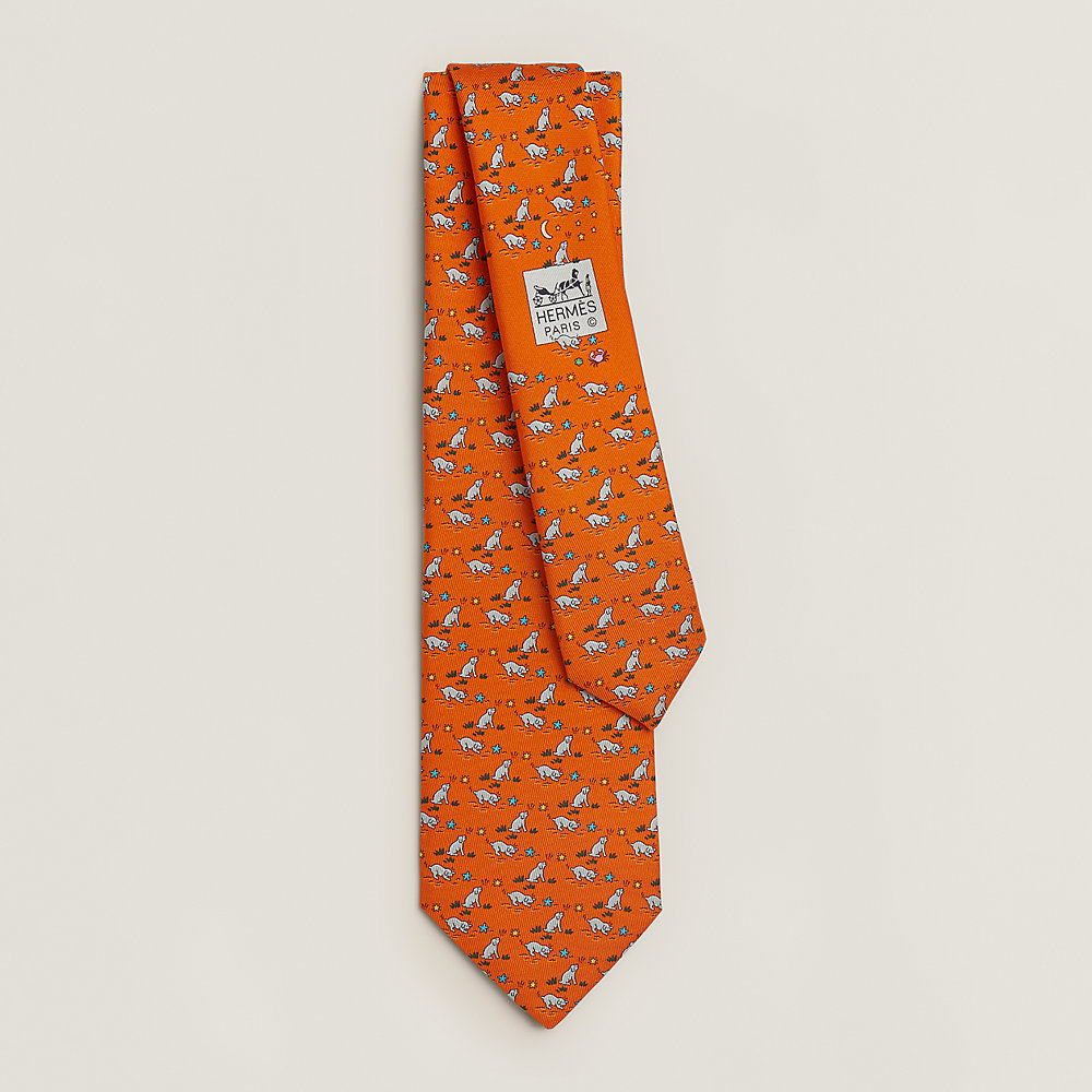 Puppy dream tie - Orange | Hermès UK